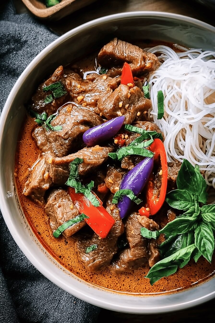 Coconut Red Curry Beef Recipe With Rich Spicy Flavor