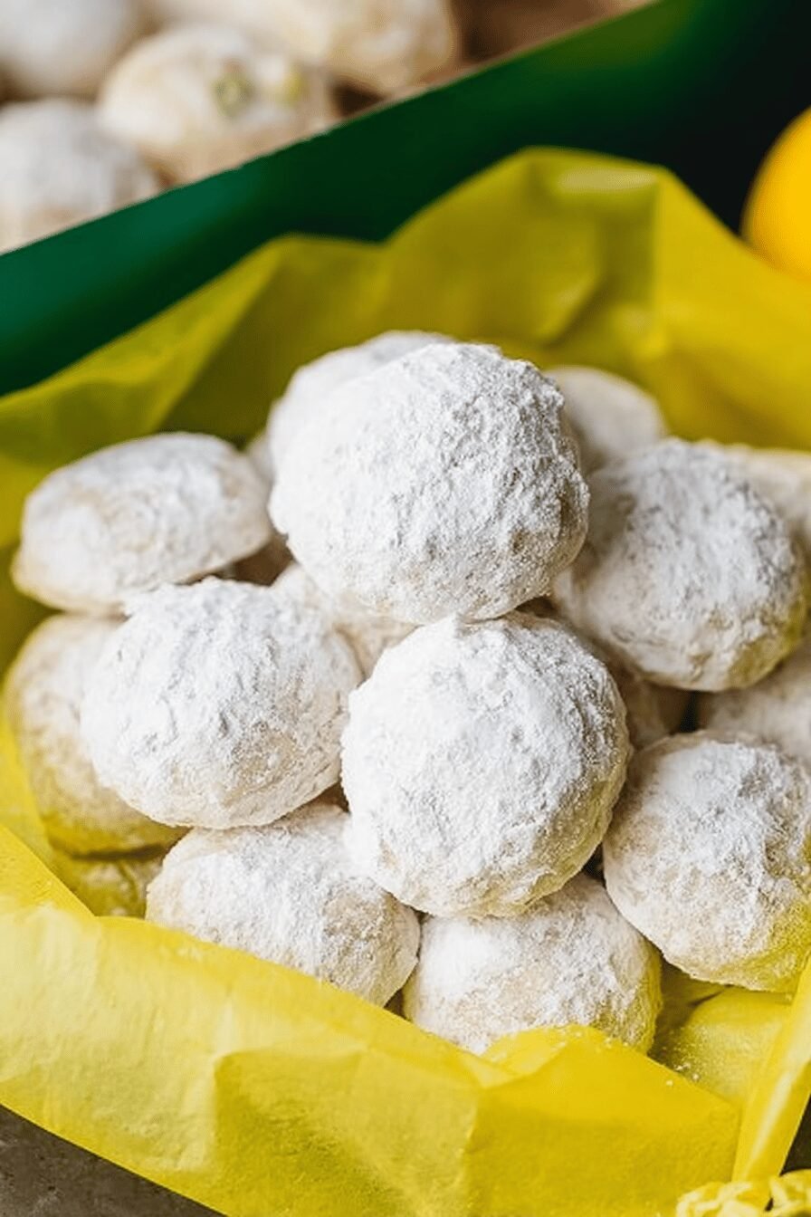 Lemon Snowball Cookies Recipe For Soft Citrus Treats