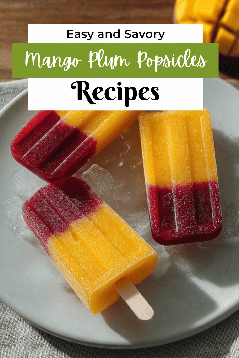 Mango Plum Popsicles Recipe With Fresh Fruit And Natural Sweetness