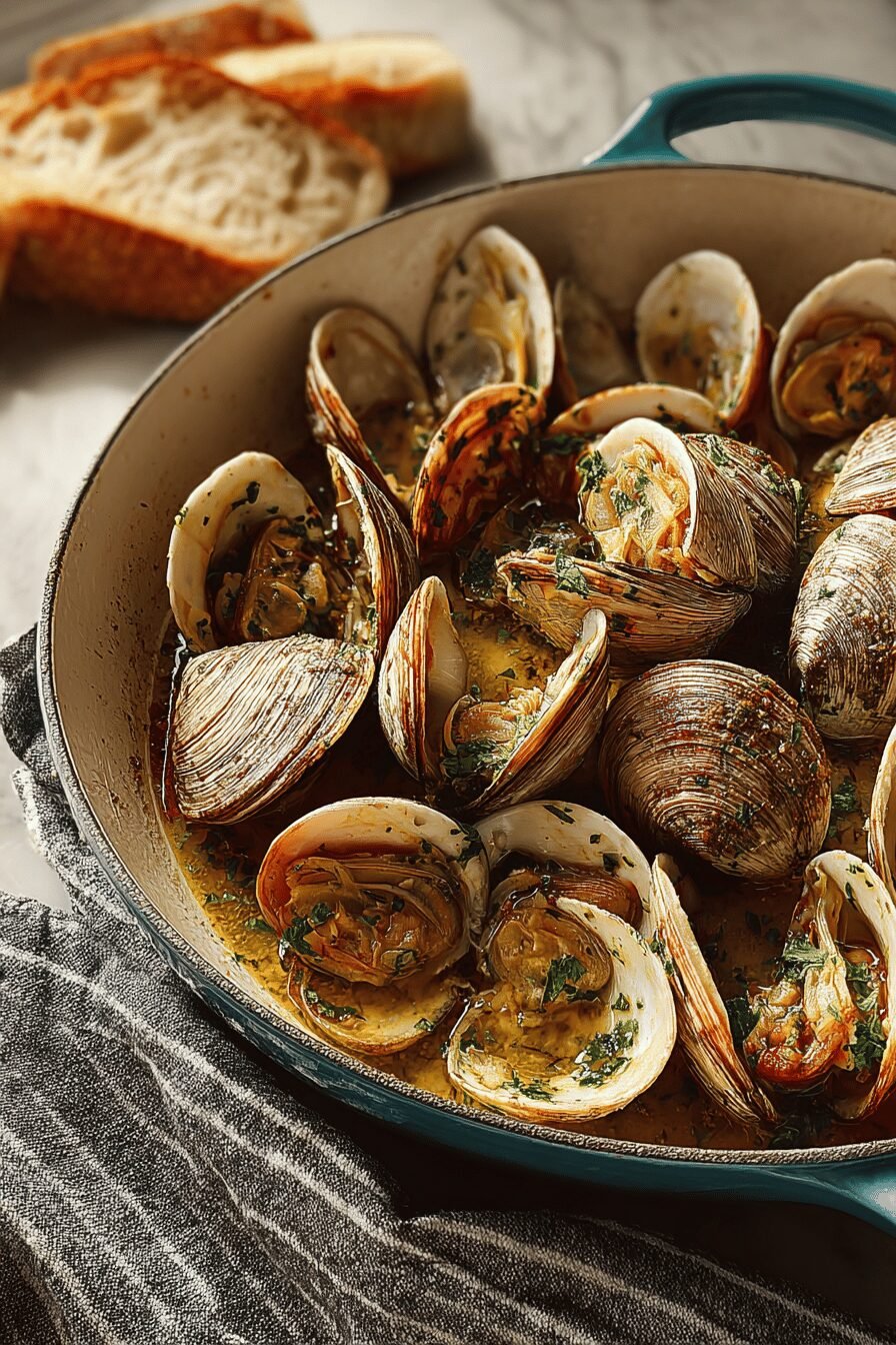 Steamed Clams Recipe With Garlic Butter For Flavorful Meals