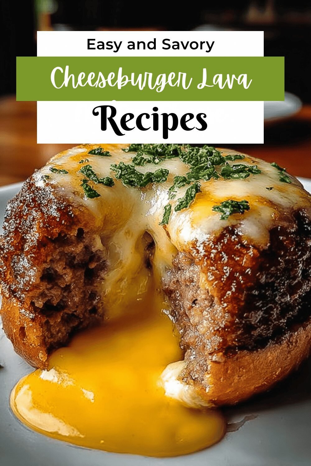 Cheeseburger Lava Molten Cheese Cake Recipe With Gooey Filling