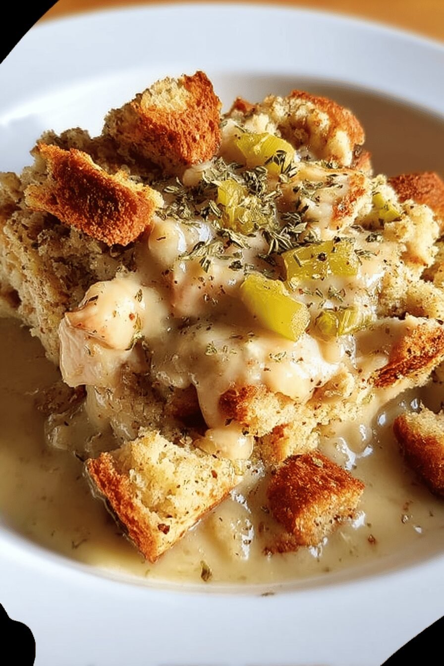 Crock Pot Chicken Dressing Casserole Recipe For Easy Comfort