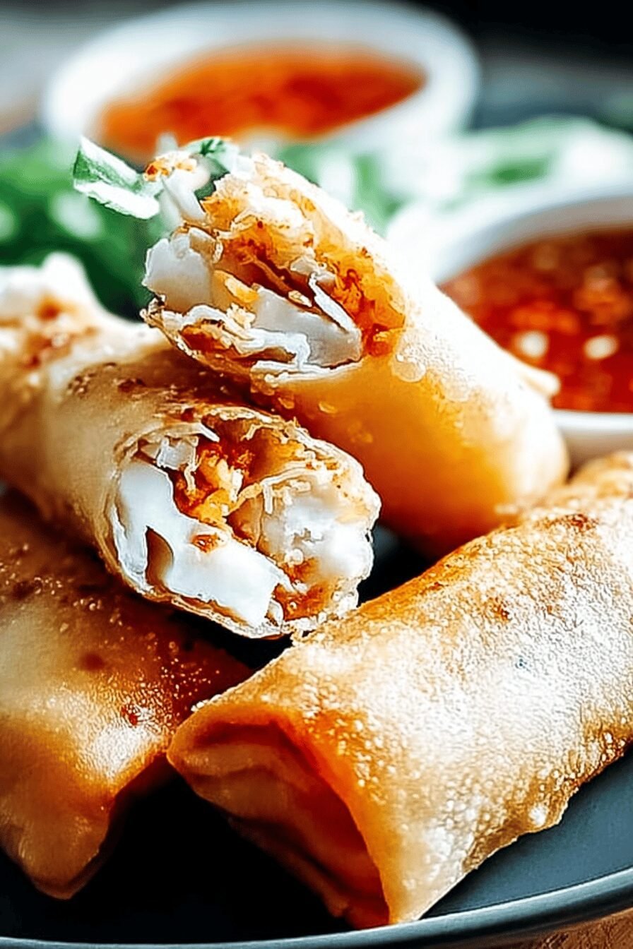 Homemade Chicken Spring Rolls Recipe With Crispy Ingredients