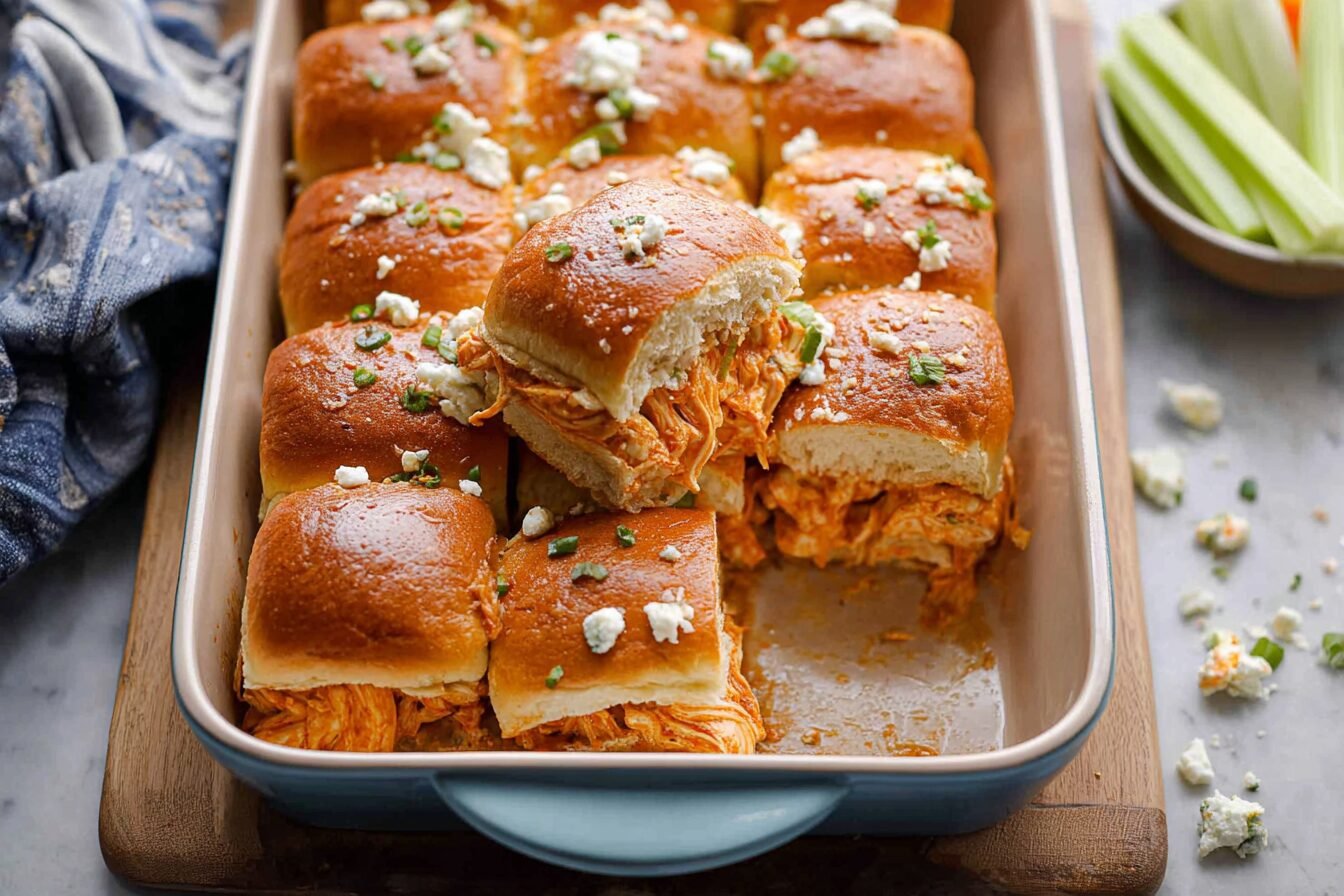 Buffalo Chicken Sliders: Simple Game Day Sandwich Recipe