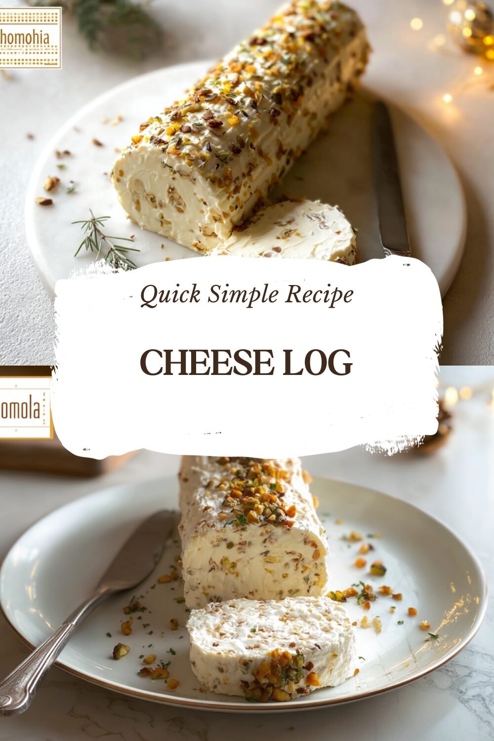 Cheese Log Recipe With Cranberries Pistachios Bacon And Honey