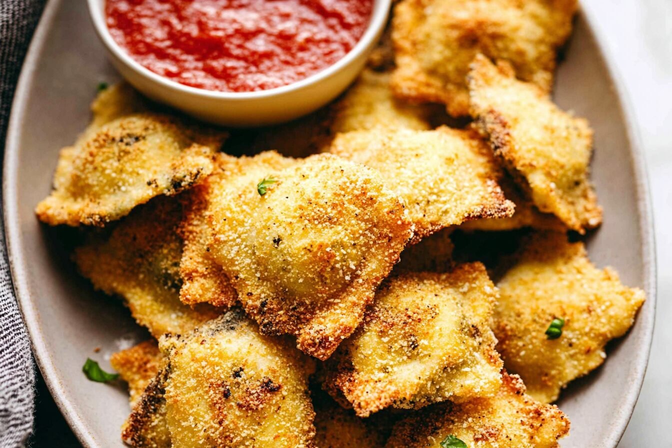 Crispy Baked Parmesan Ravioli With Perfect Cheese Crust