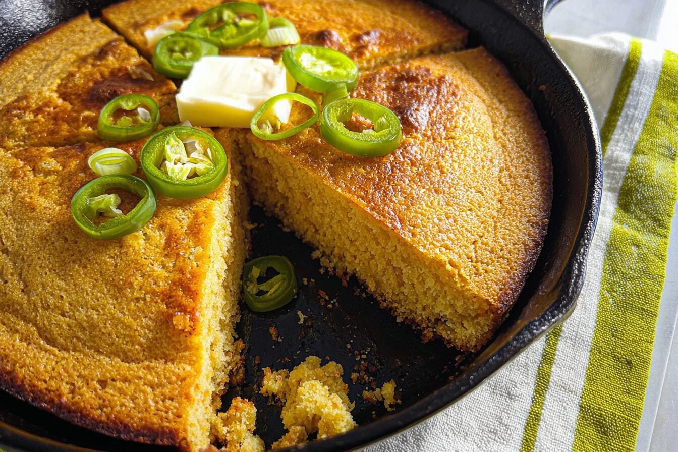 Jalapeno Skillet Cornbread Recipe With Savory Spicy Twist