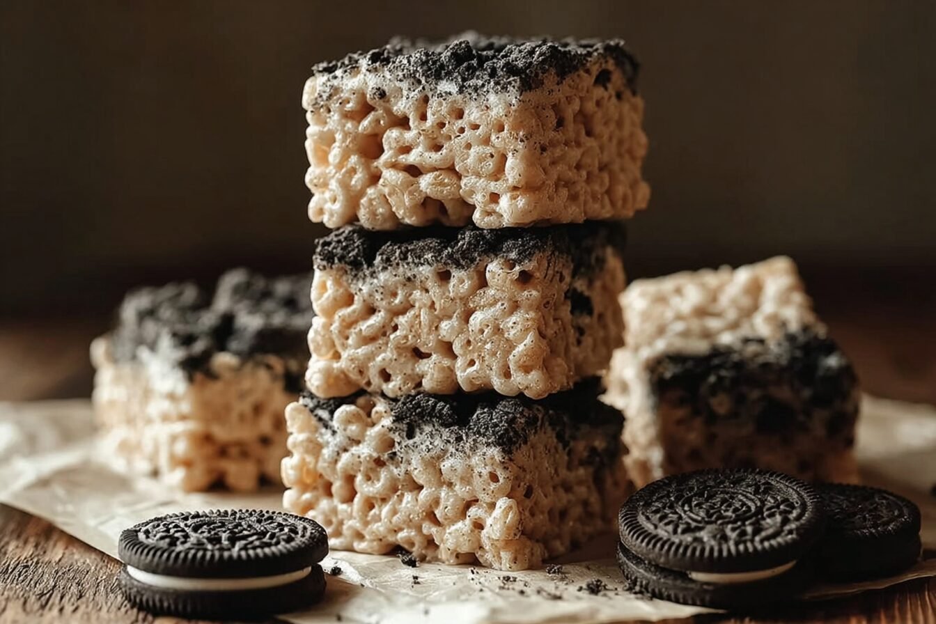 Rice Krispie Treats With Oreos No Bake 10 Minute Squares