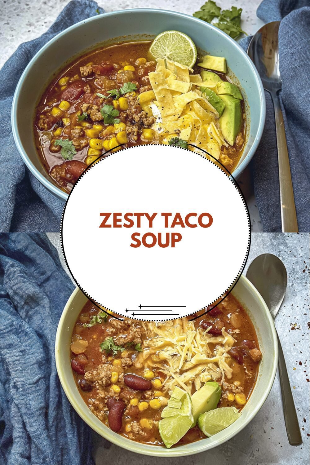 Zesty Taco Soup Recipe With Ground Beef And Cheesy Corn
